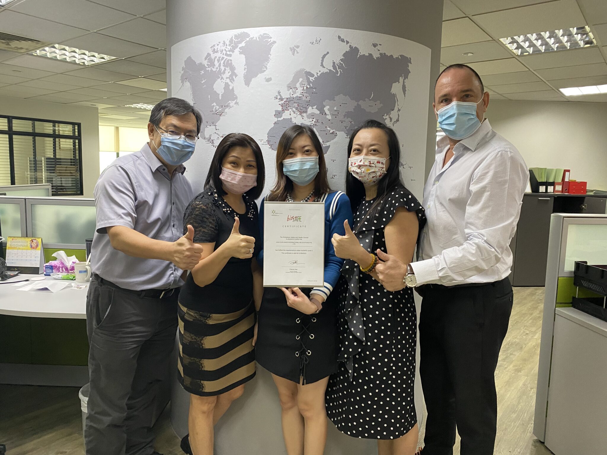 AGS Singapore awarded bizSAFE Certificate | AGS international Movers
